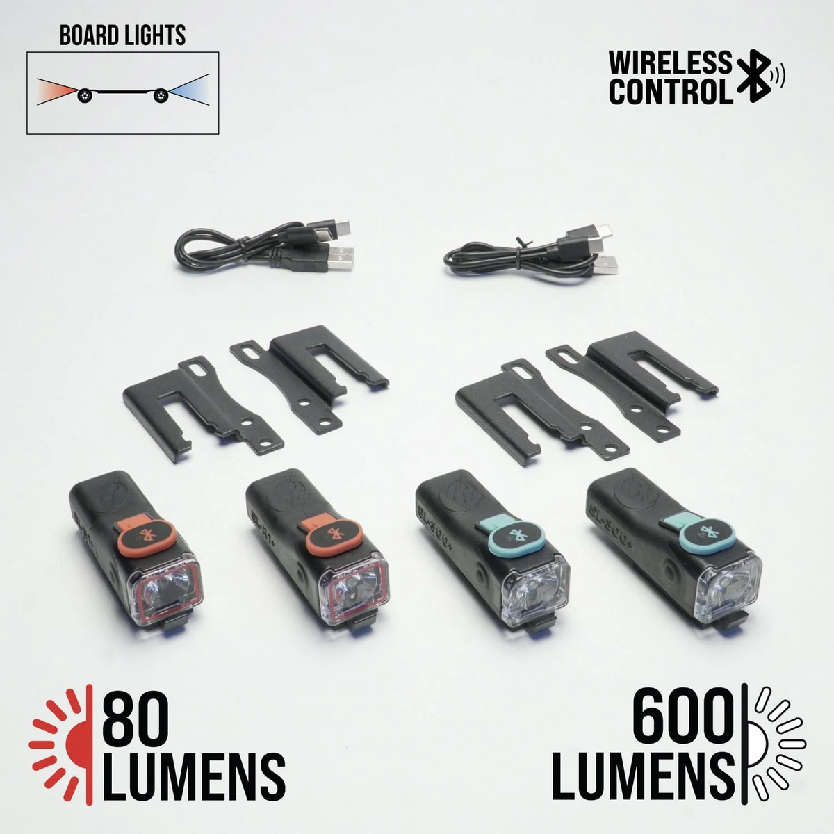 ShredLights SL-300+/R1+ LED Skateboard Lights | Evolve USA